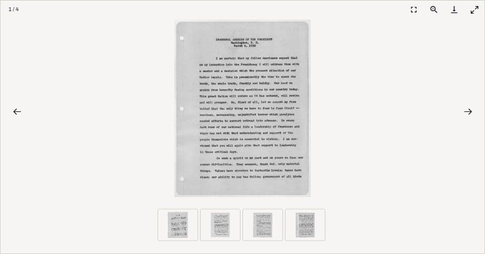 Franklin D. Roosevelt's First Inaugural Address - DocsTeach