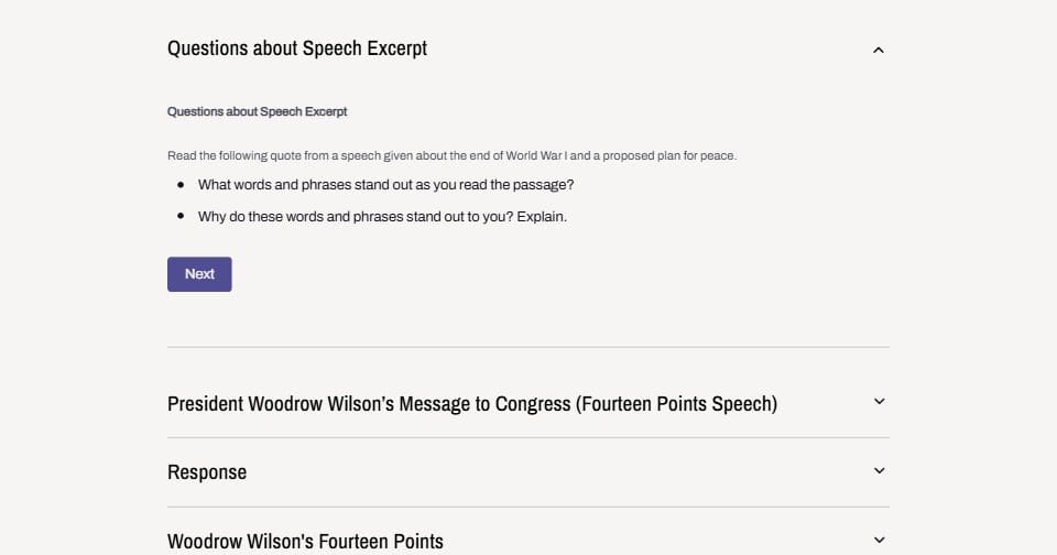 Analyzing Woodrow Wilson’s Fourteen Points - DocsTeach