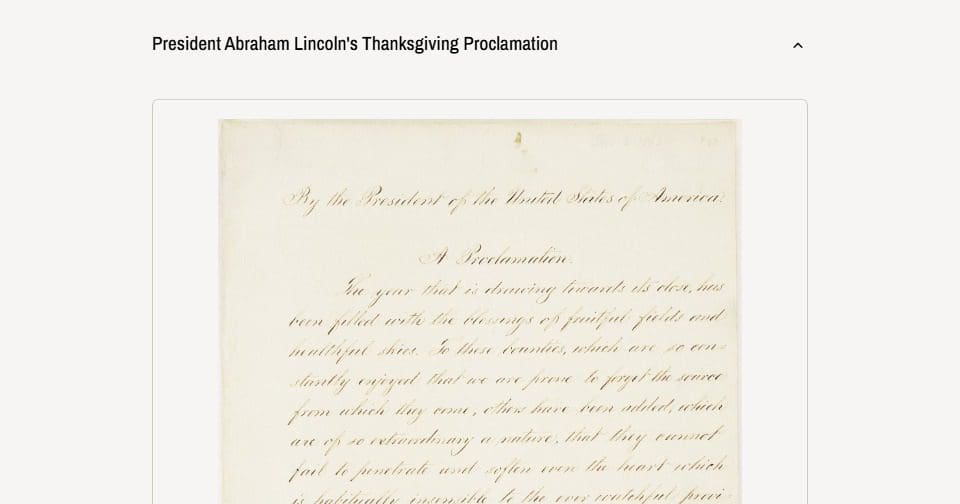 Lincoln’s 1863 Thanksgiving Proclamation - DocsTeach