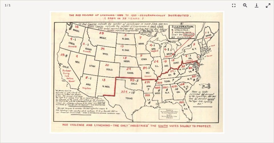 Red Record of Lynching Map Analysis - DocsTeach