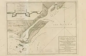 A Plan of the Attack of Fort Sullivan, near Charles Town in South ...