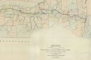 Chart Showing the Lines of the Erie Canal and Proposed Oneida Ship ...