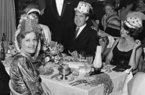 Richard Nixon, Pat Nixon, Tricia Nixon, Julie Nixon, Bebe Rebozo, and ...