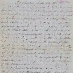 Letter from Capt. Treadwell S. Moore to Rose Greenhow Concerning Course ...
