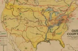 Our Country - German Industrial Map of the United States by R. Barmm in ...