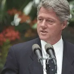 Photograph of President William J. Clinton Delivering an Earth Day ...