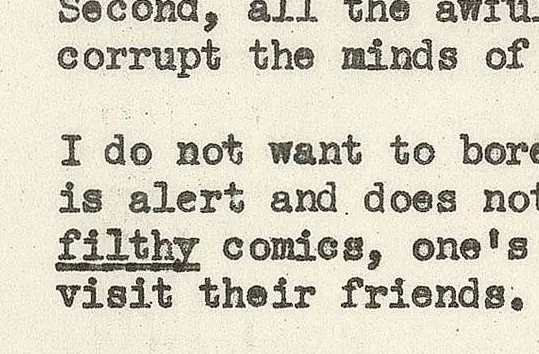 Letter from Eugenia Y. Genovar Regarding Comic Book Censorship - DocsTeach