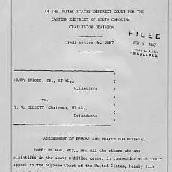 Assigment of Errors from Harry Briggs, Jr., et al., vs. R. W. Elliott ...