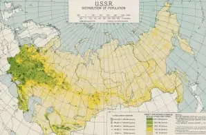 Union of Soviet Socialist Republics (USSR) Distribution of Population ...