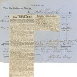 Newspaper Clipping Announcing a Reward of $360 for the Arrest and ...