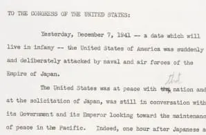 President Franklin D. Roosevelt's Day of Infamy Speech [Joint Address ...