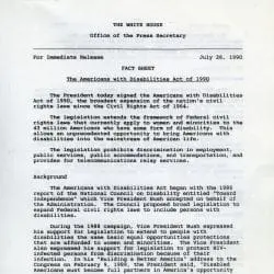 Fact Sheet - The Americans with Disabilities Act of 1990 - DocsTeach