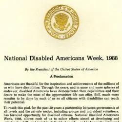 National Disabled American Week Proclamation - DocsTeach