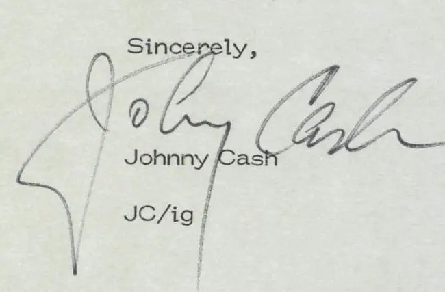 Letter from Johnny Cash to President Gerald Ford Regarding Amnesty and ...