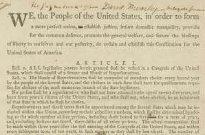 Printed Draft of the Constitution Brought in to the Convention by the ...