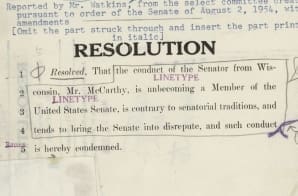 Senate Resolution 301 of the 83rd Congress - DocsTeach