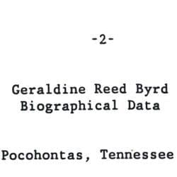 Tennessee Valley Authority Oral History of Mrs. Geraldine Byrd - DocsTeach