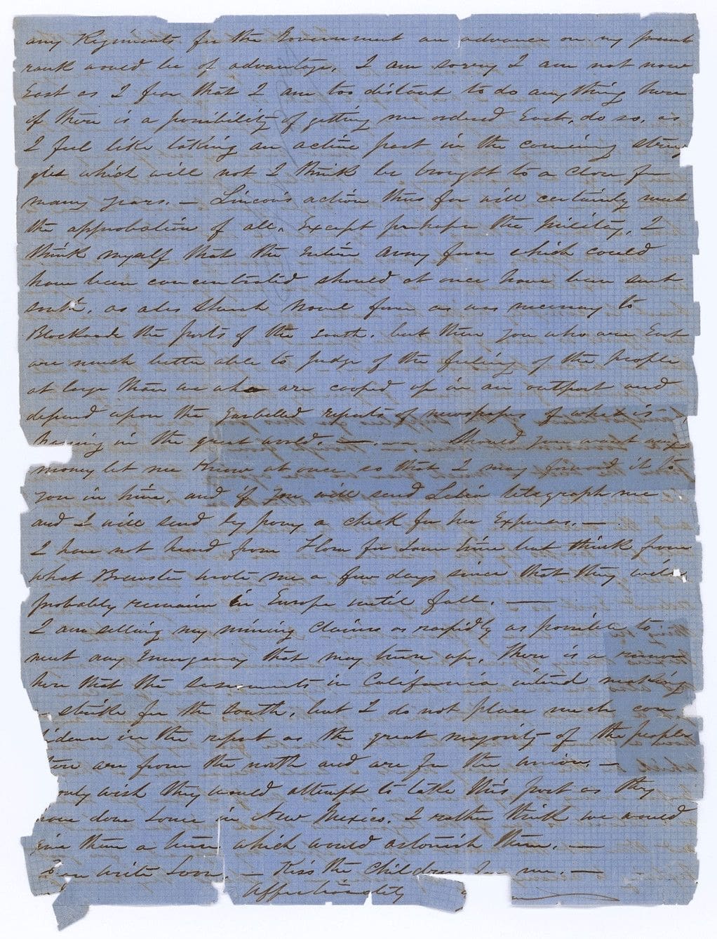 Letter from Capt. Treadwell S. Moore to Rose Greenhow Concerning the ...