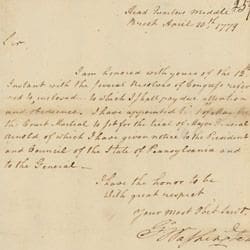 Letter from George Washington to John Jay Regarding Benedict Arnold's ...