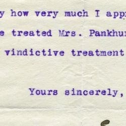 Letter from Emily V. Fussell of England to President Woodrow Wilson ...