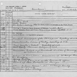 President's Daily Diary Entry, November 26, 1963 - DocsTeach
