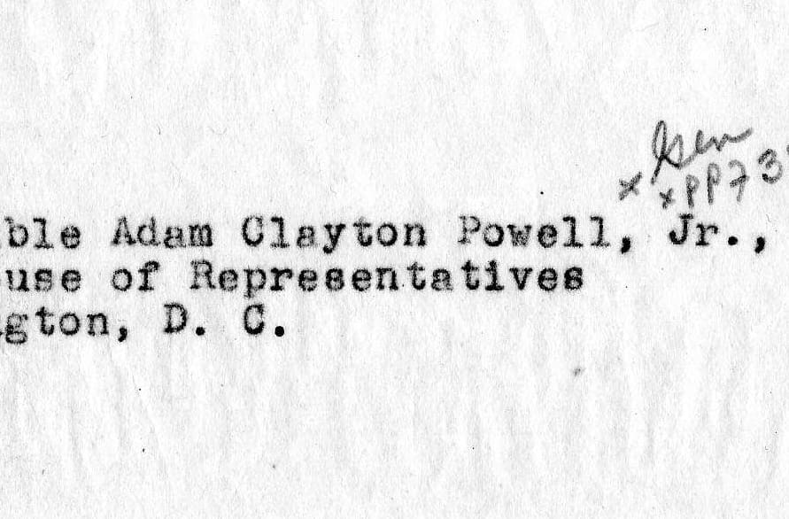 Letter from Harry S. Truman to Adam Clayton Powell, Jr., With Attached ...