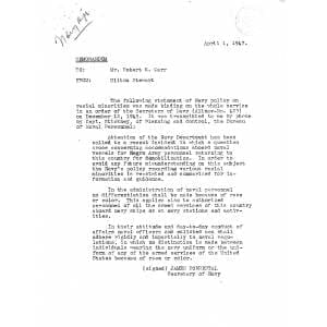 Memorandum from Milton Stewart to Robert Carr - DocsTeach