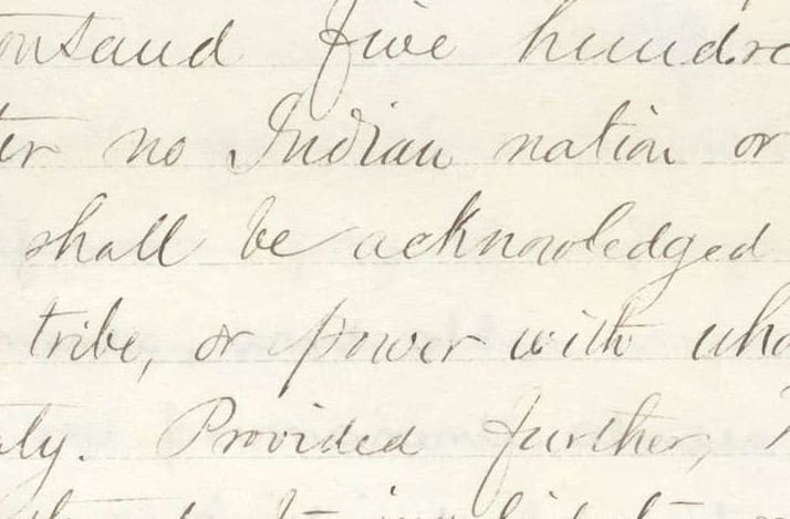 Indian Appropriations Act - DocsTeach