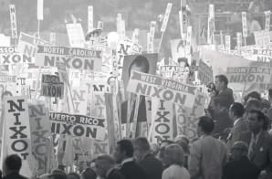 Delegates with Nixon Signs at the 1968 Republican National Convention ...