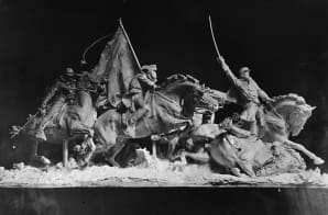 Lantern Slide of Model of Ulysses S. Grant Memorial, Cavalry Group ...