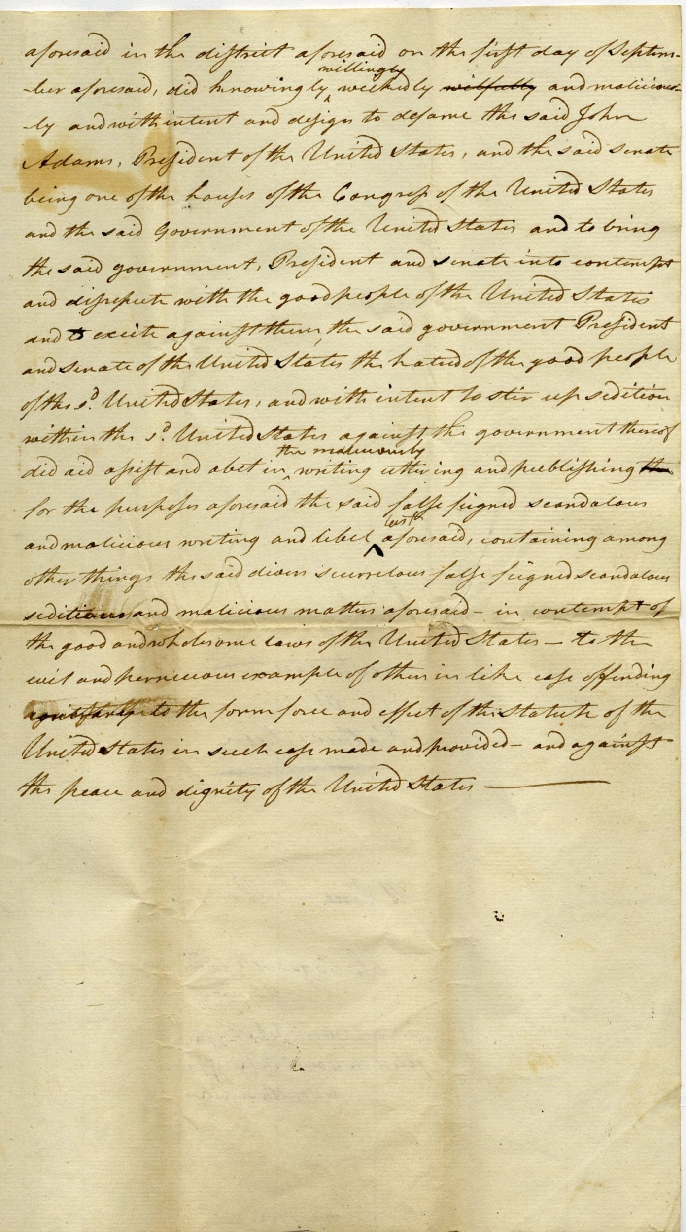 Indictment in the Case of U.S. v. Matthew Lyon - DocsTeach