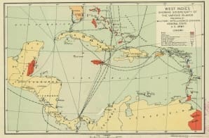 Map of West Indies Showing Sovereignty of the Various Islands - DocsTeach
