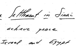 Jimmy Carter's Handwritten Notes About a 'Framework for a Settlement ...