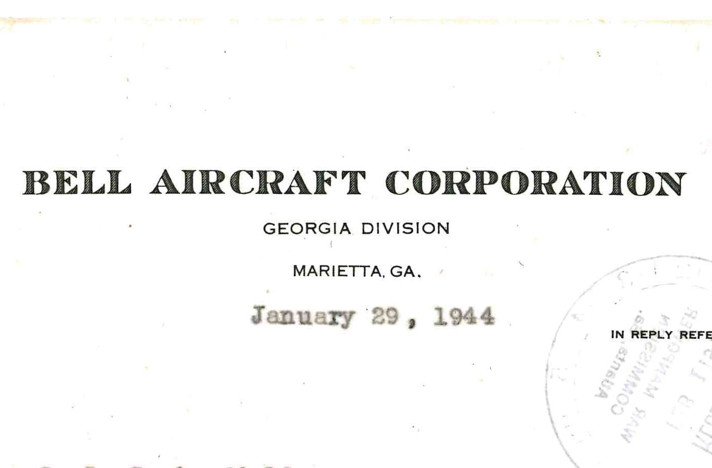 Office Response Letter from Bell Aircraft Corporation - DocsTeach