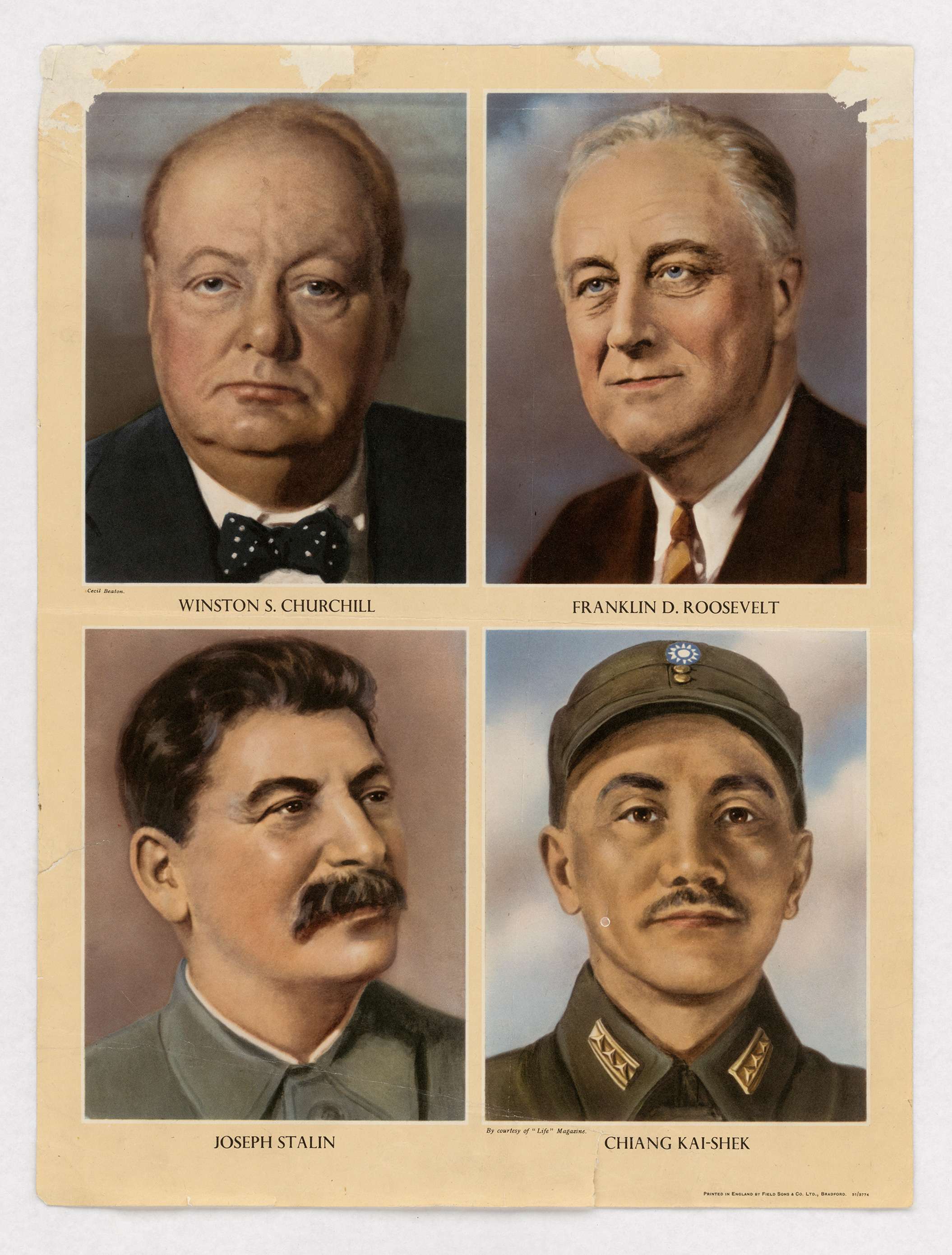 Winston S. Churchill, Franklin D. Roosevelt, Joseph Stalin, Chiang Kai ...