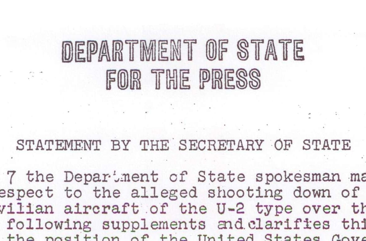 State Department Press Release No. 254 Concerning U-2 Incident - DocsTeach