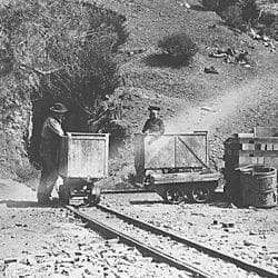 Photograph of the entrance to the Golden Rule Mine in Tuolumne County ...