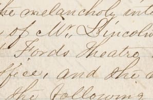 Police Blotter Listing the Assassination of President Lincoln - DocsTeach