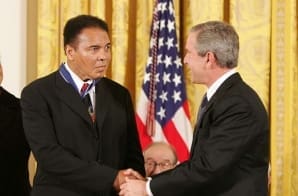 President George W. Bush Shakes Hands with Muhammad Ali - DocsTeach