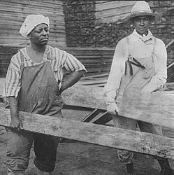 Labor. [African-American] women at work in lumber yards. [African ...