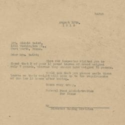 Letter to Mrs. Minnie Baird - DocsTeach