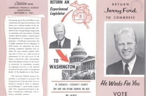 Brochure for Representative Gerald R. Ford's Congressional Campaign ...
