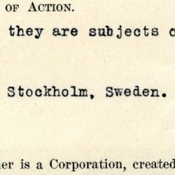 Claim of Carl Johan Bjorklund, Father, and Erika Kristina Bjorklund ...