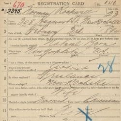 World War I Draft Registration Card for Norman Rockwell - DocsTeach