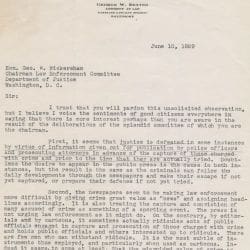 Letter from George W. Dexter to the Honorable George W. Wickersham ...