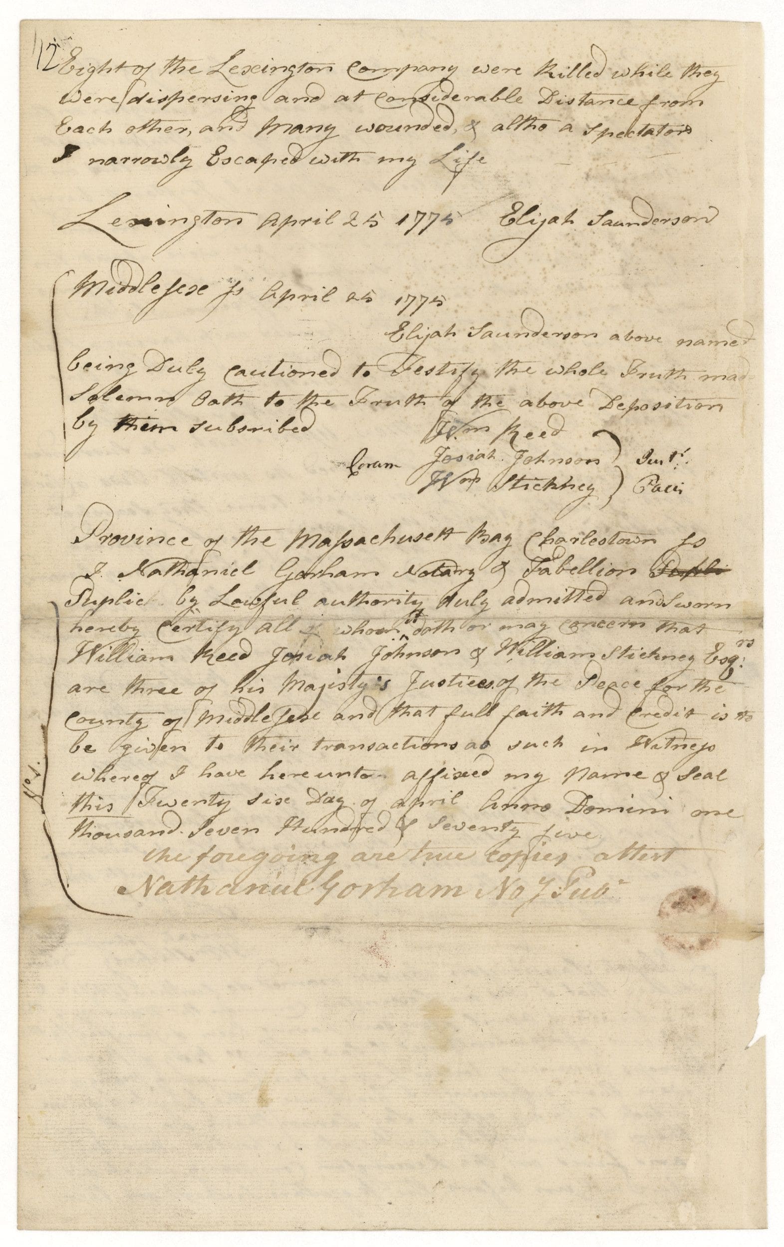 Deposition #1 of Solomon Brown, Jonathan Loring and Elijah Saunderson ...