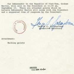 Memorandum with Talking Points for President Gerald R. Ford's Meeting ...