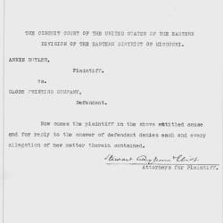 Annie Butler v. Globe Publishing Company - DocsTeach