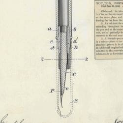 Patent Drawing for L. E. Waterman's Fountain Pen - DocsTeach