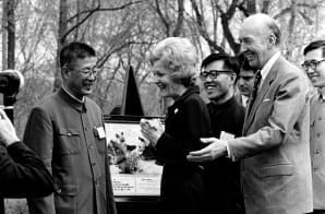 First Lady Pat Nixon Formally Welcoming the Giant Pandas to the ...